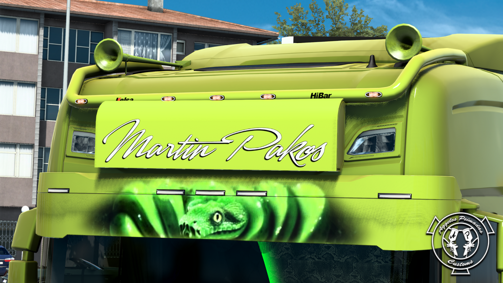 Scania R "Green Python" Martin Pakos Combo Skin (Scania R SCS & Eugene)