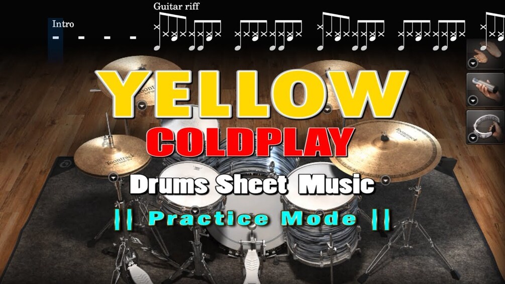 Coldplay: Yellow || Drums Sheet Music
