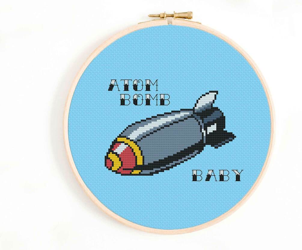'Atom Bomb Baby' Cross Stitch Pattern