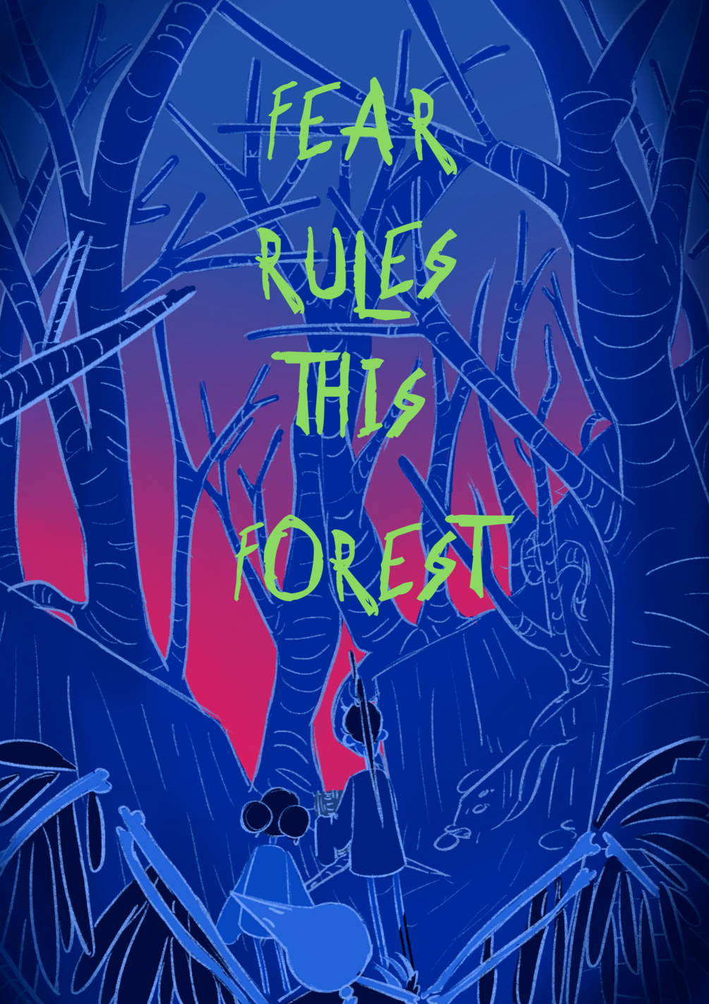 Postcard Print - Fear Rules This Forest