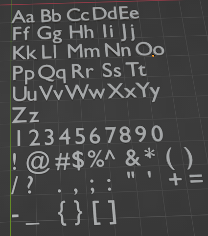 Text Pack 3D Models
