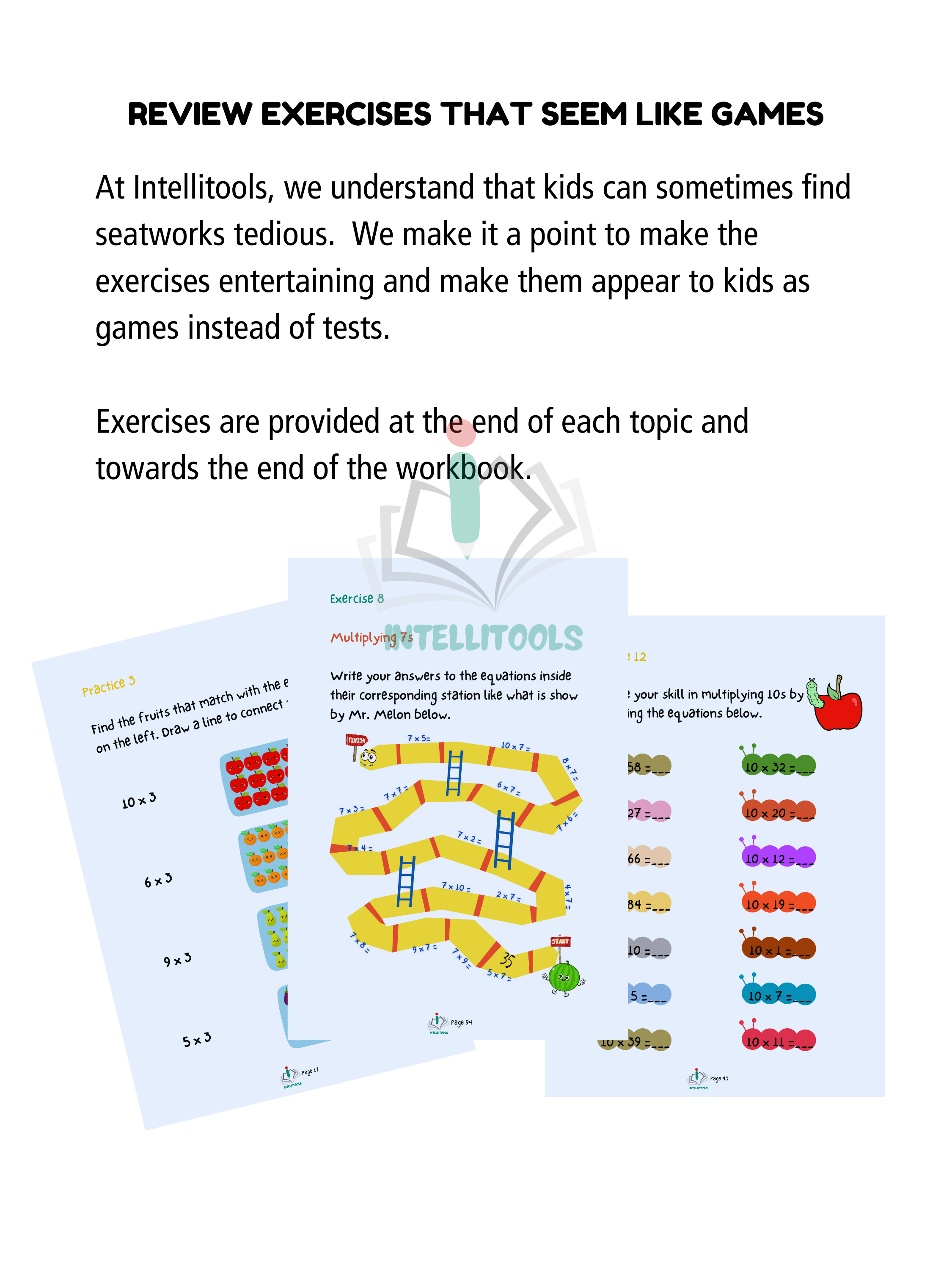 Intellitools Workbook for Kids Multiplication Techniques for Beginners ...