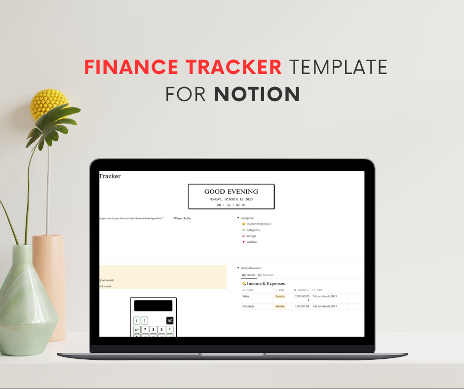 [Free Notion Template] Finance Tracker