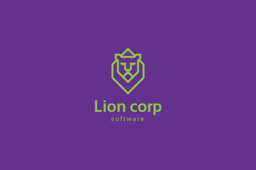 Lion company logo template.