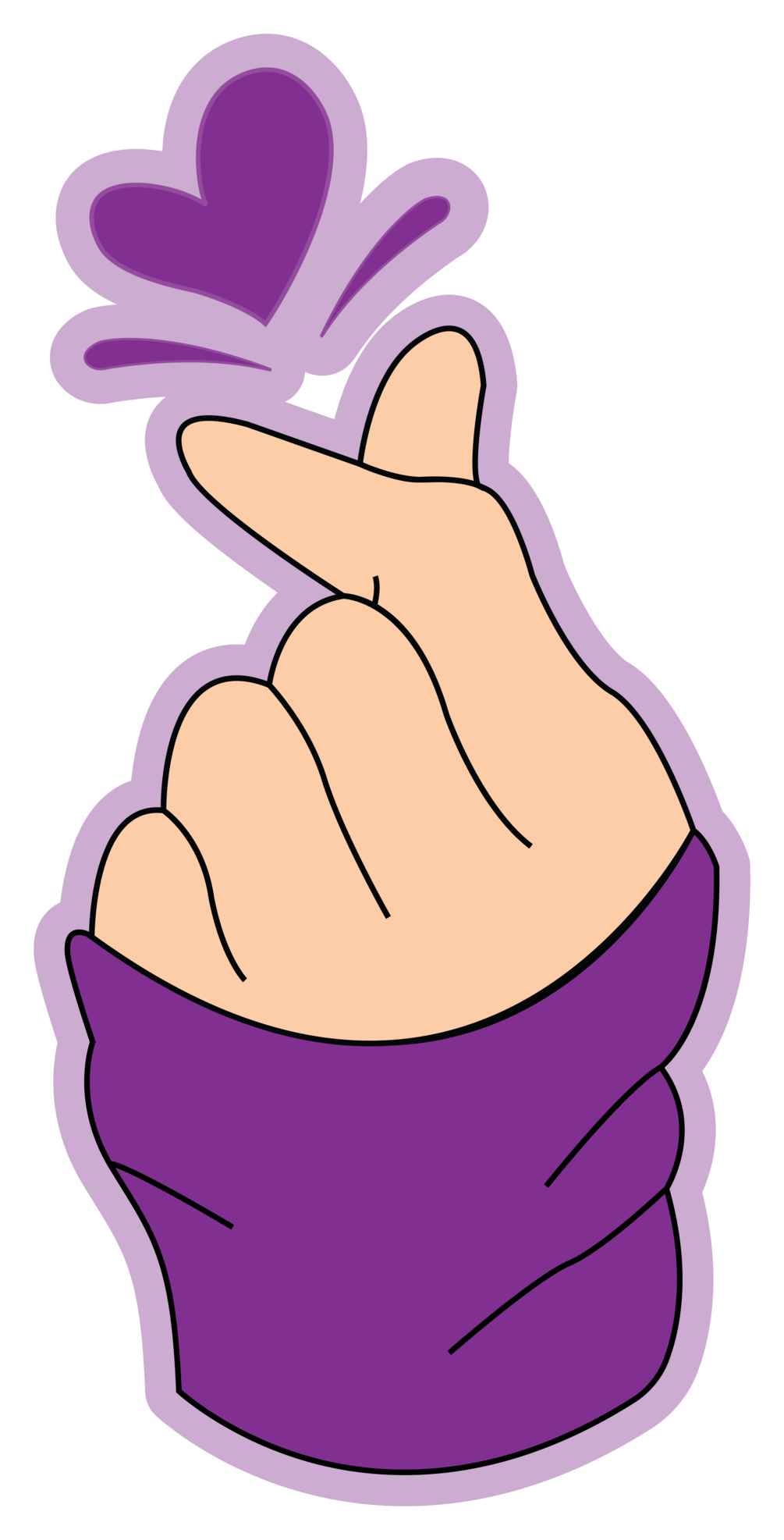 BTS Finger Heart Sticker