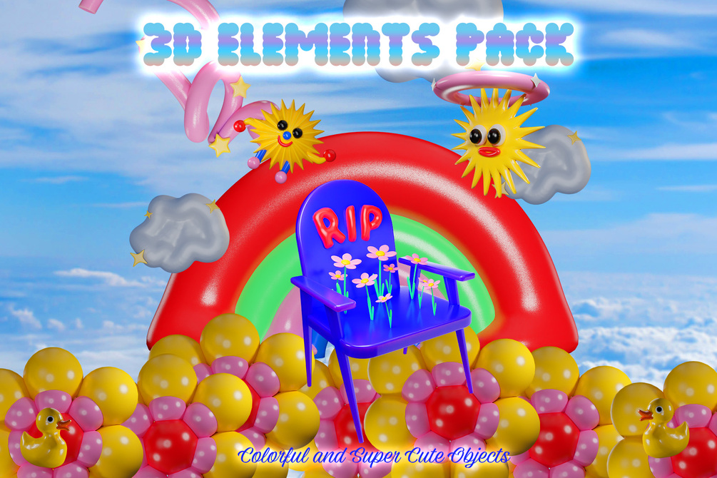 Colorful and Super Cute Objects