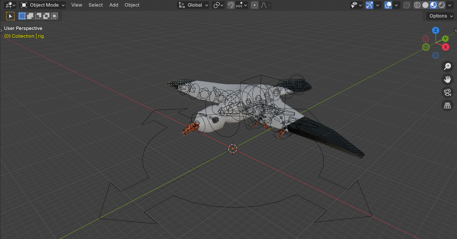 Seagull rigging blender 3d