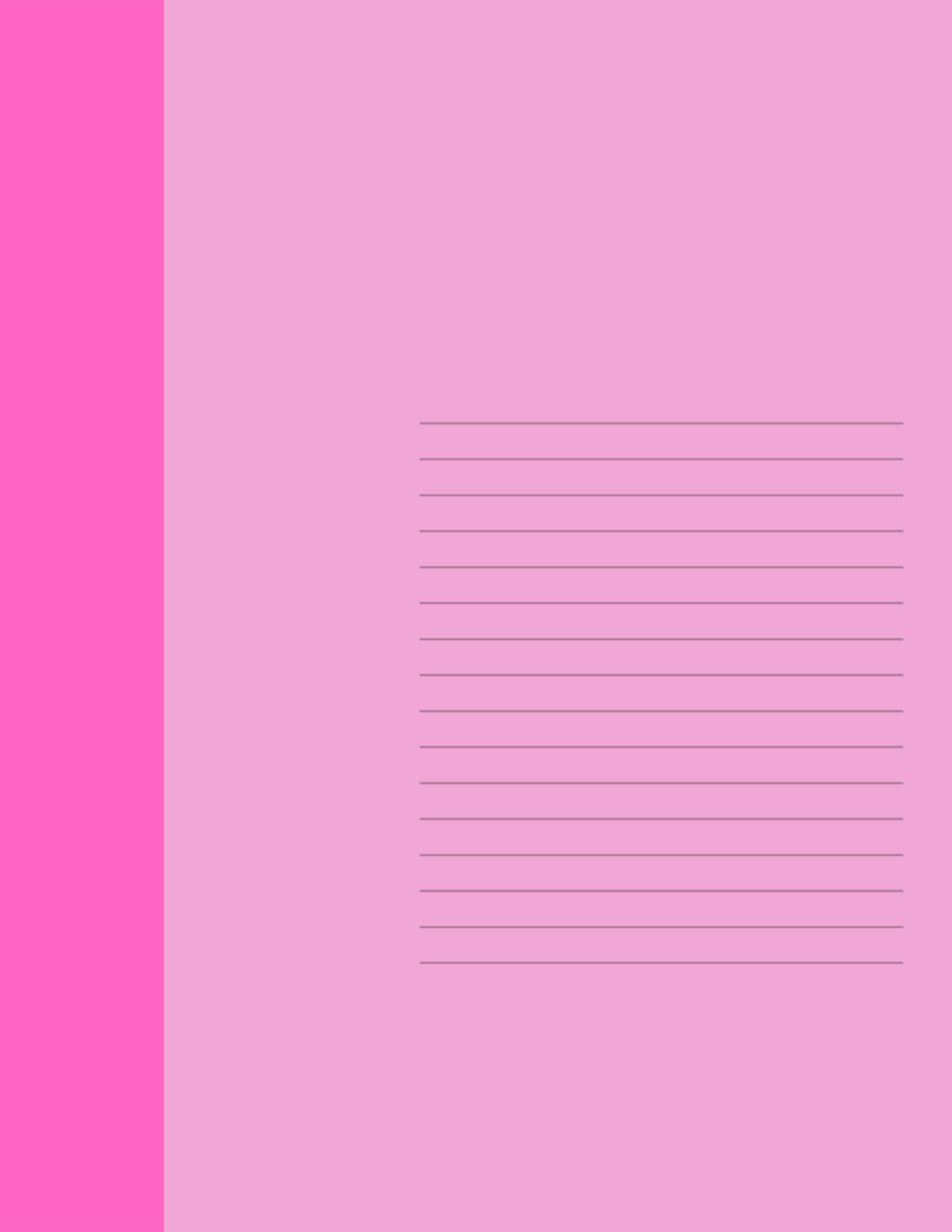Pink Coloured Lined Notebook