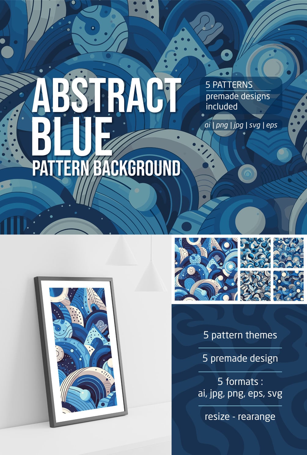 Abstract Blue Design Bundle