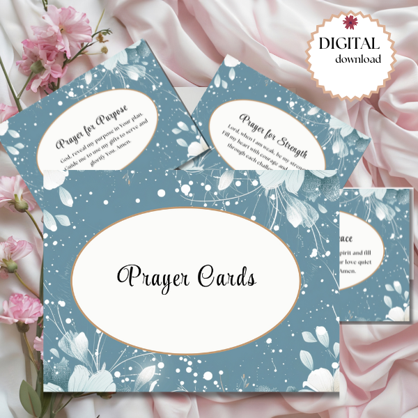 21 Printable 7x5 Prayer Card Set, Instant Download Religious Keepsake ...