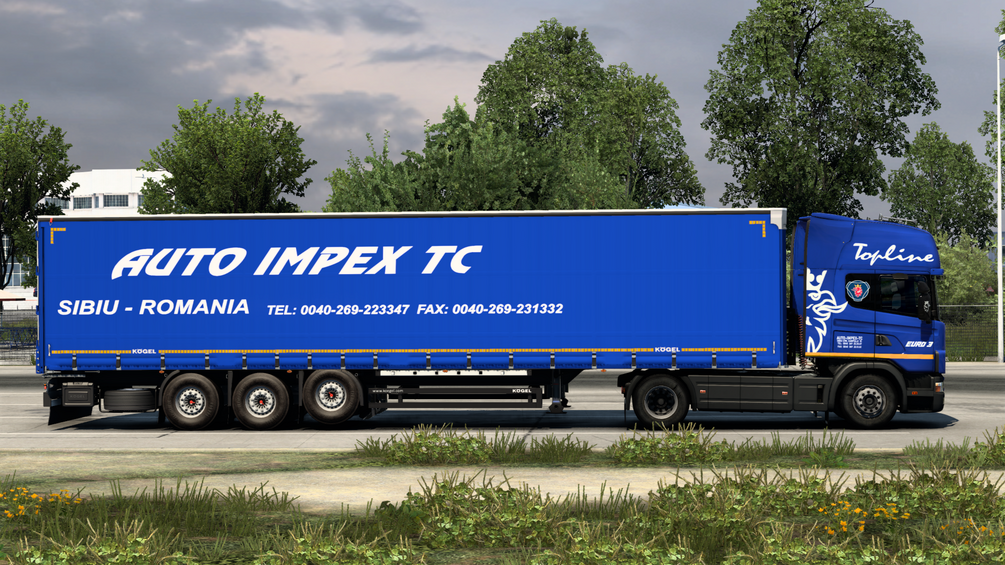 AUTO IMPEX TC Skin combo for Scania (rjl) and Kogel trailer. ETS2