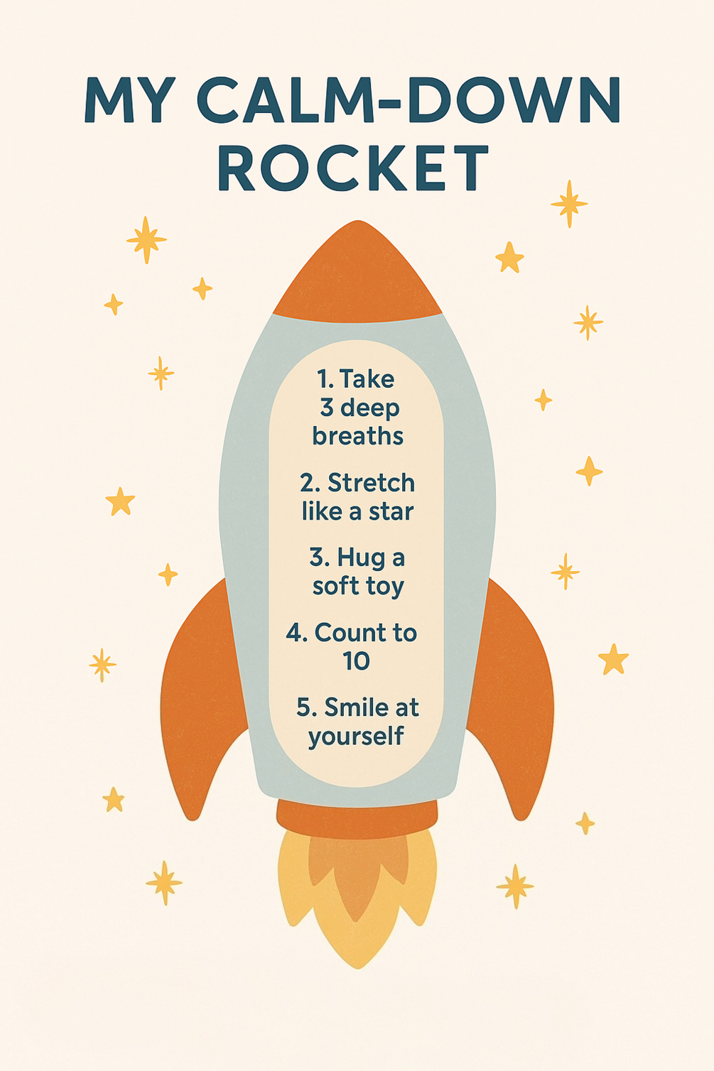 The Calm-Down Rocket: Printable Emotion Chart for Kids