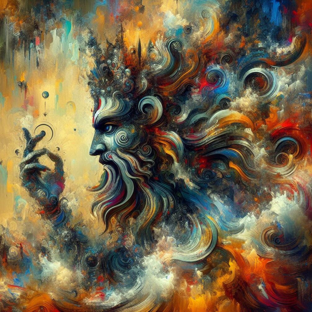 🎨 Divine Inspiration - Abstract Expression Images of Gods 🌟