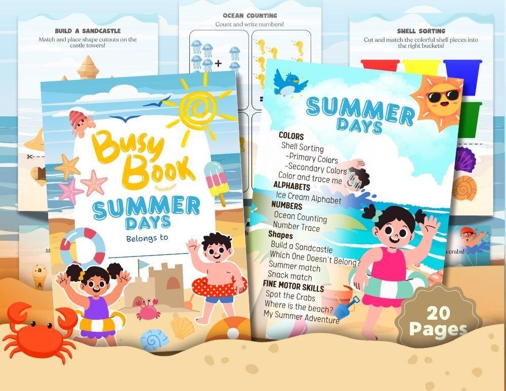 KIDS BUSY BOOK (Summer Days_3-6 years old)