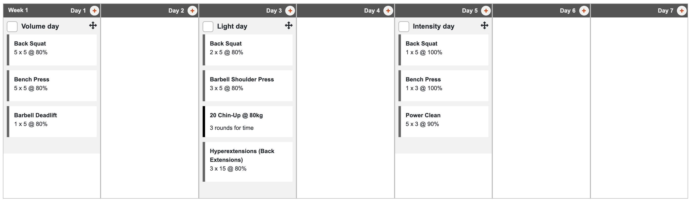 Programme intermédiaire powerlifting (Texas Method)