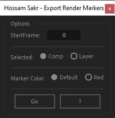 [AE-Script] Hs Export Render Markers BETA [Win/Mac]