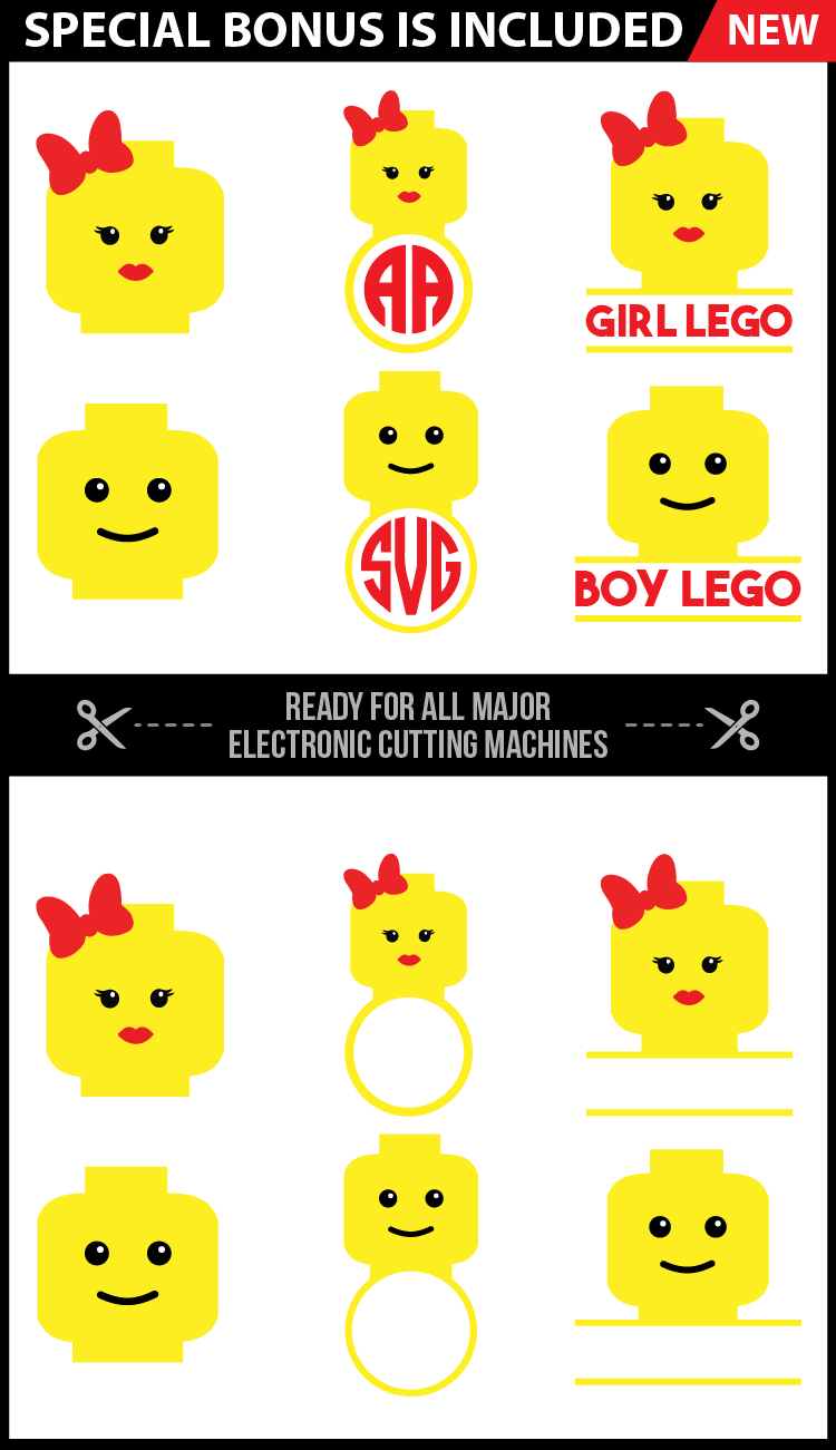 Lego Girl Svg Cut Files | 6 Designs + Special GIFTS