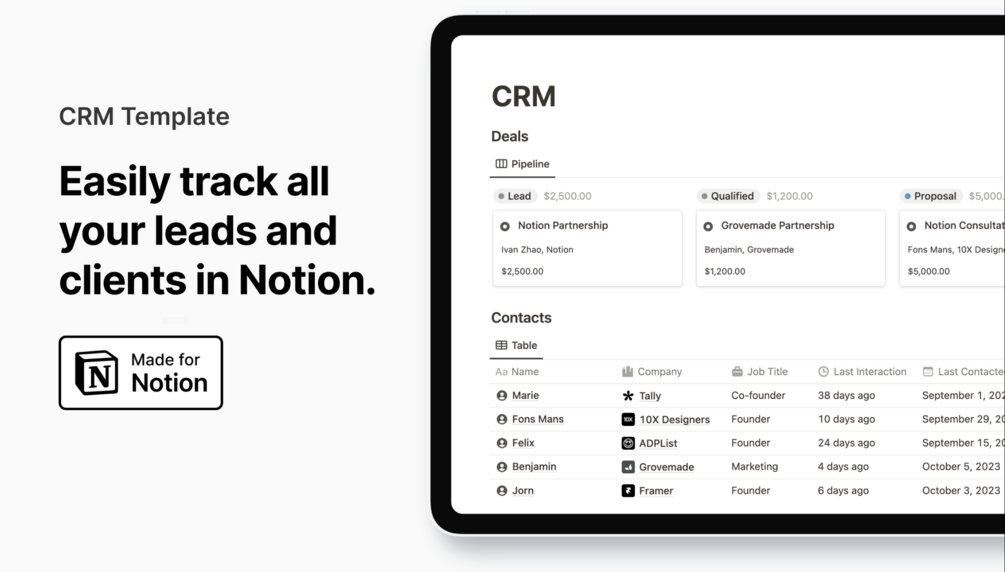 CRM Template