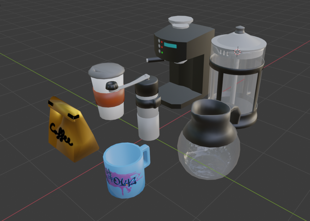Coffee Prop 3D Model Set