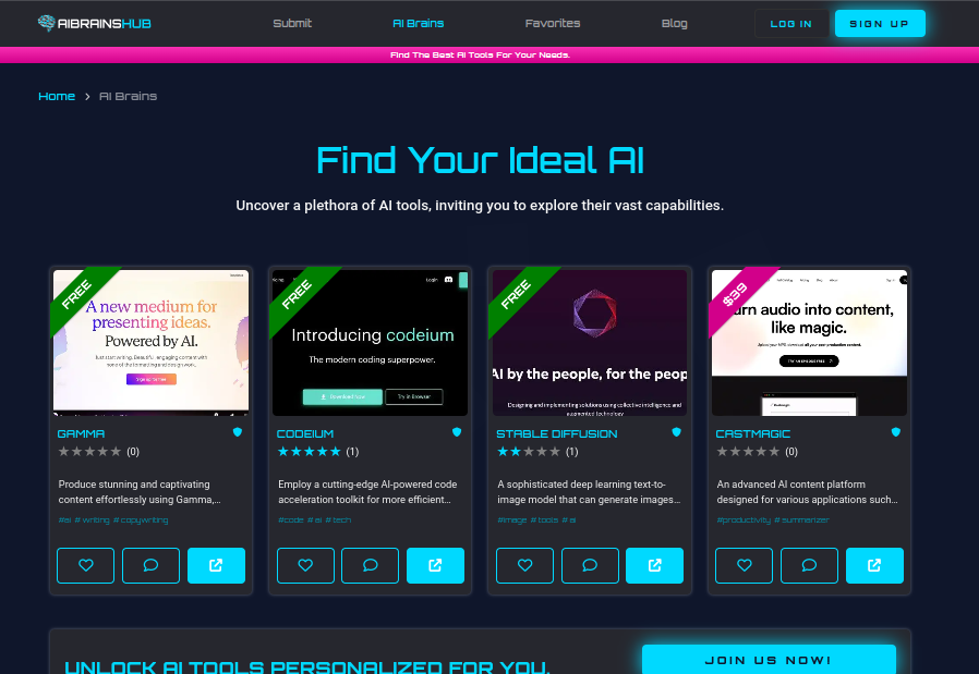 Submit Your AI Tool To AIBrainsHub