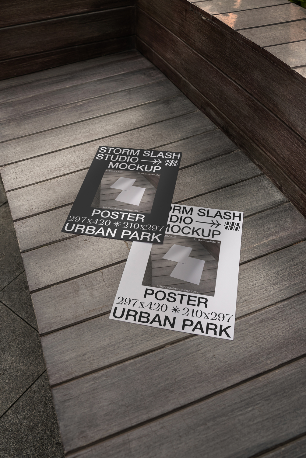 URBAN PARK POSTER MOCKUP ( CP10 ) - By Storm Slash Studio