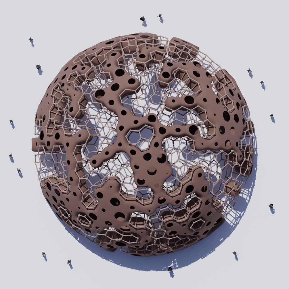 Hexagon Dome Pavilion Blender3D Geometry Nodes