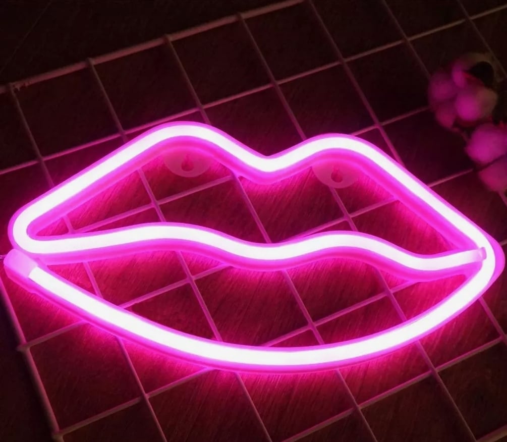 Neon led light up lip sign