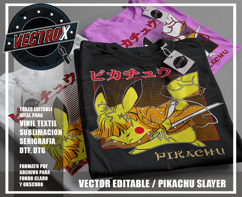 Vector Editable - Pikachu Slayer