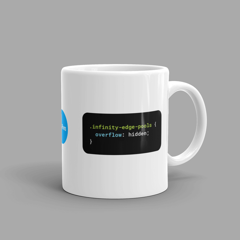 CSS Puns - Infinity Edge Pools - Mug