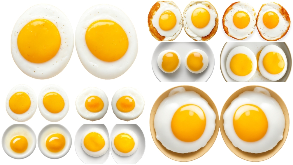 Twin Star Eggs: Yellow Inner Ring, White Outer Ring Pattern (10pcs)