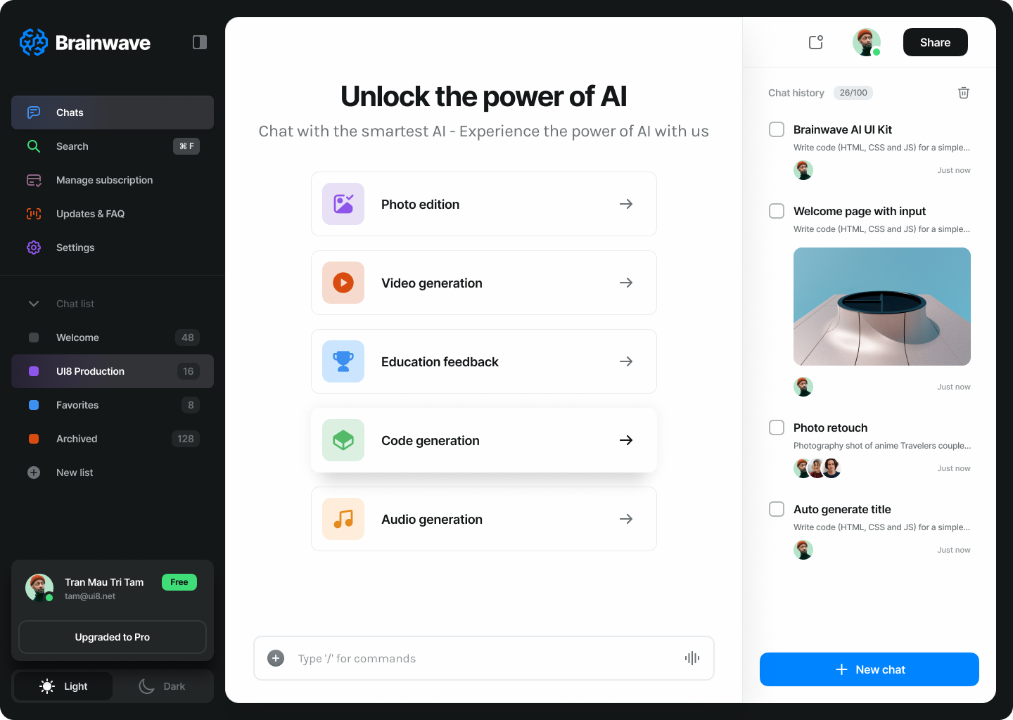 Brainwave - AI UI Kit - Tran Mau Tri Tam