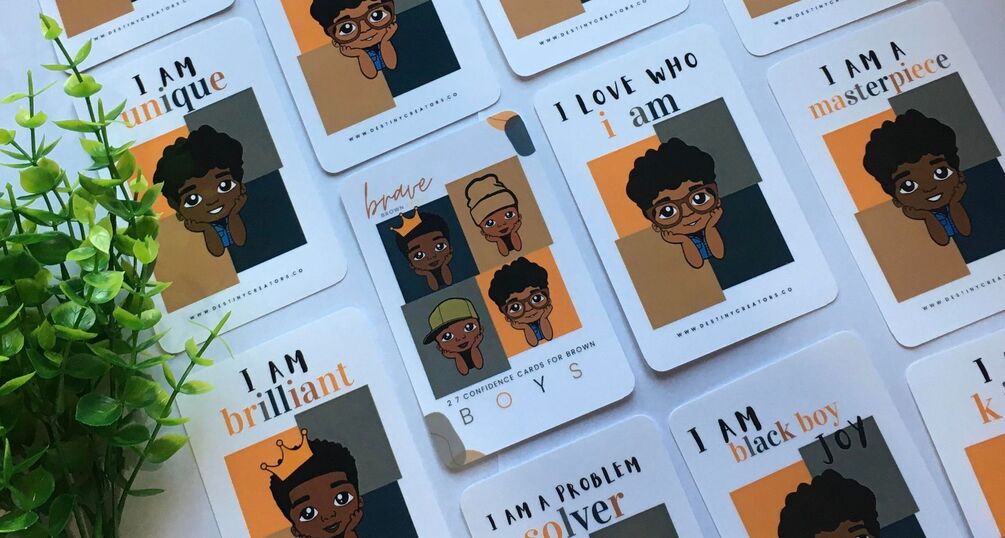 Brave Brown Prince Empowerment Flashcards-PHYSICAL COPY