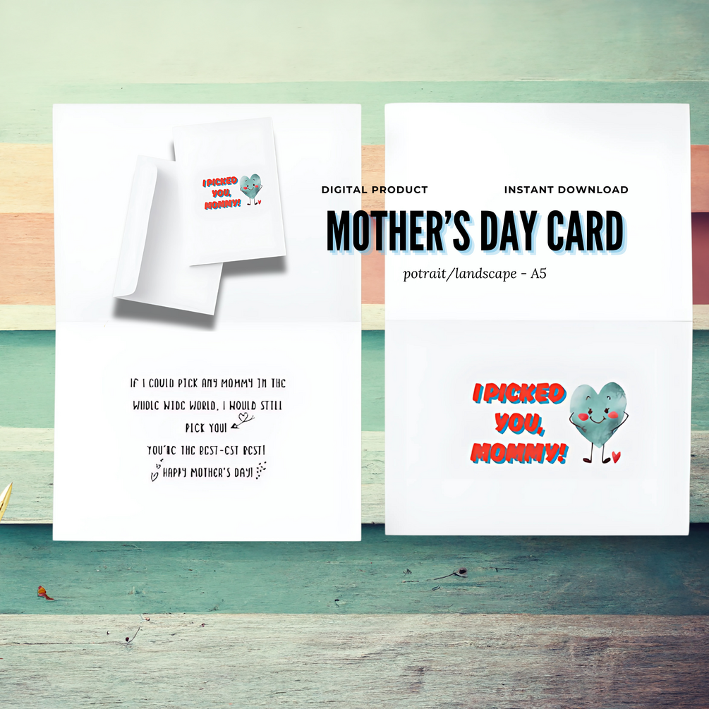 Mother’s Day Card Mom Mommy Mummy Gift Printable Instant Download ...