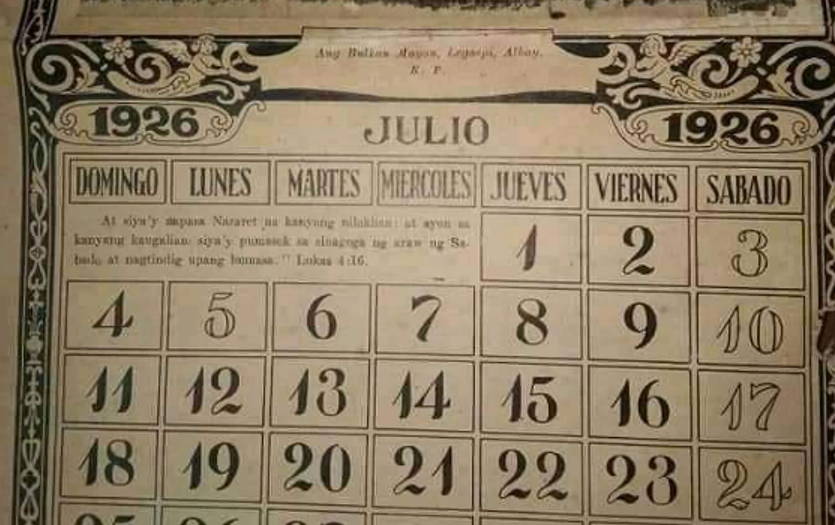 Days of week according to Mathematica. PDF