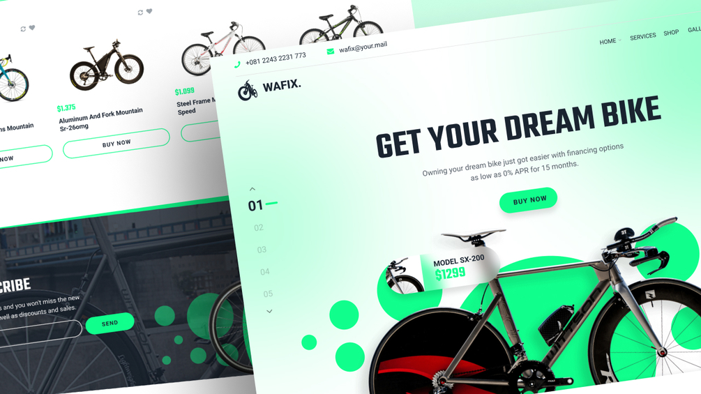 Wafix. - Bike Shop Landing Page