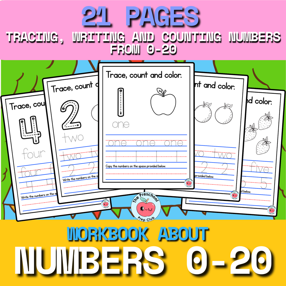 PRESCHOOL WORKBOOK - NUMBERS 0-20