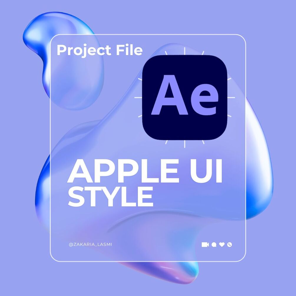 Clean UI Kit – AE Project Inspired by Apple Design( AKRAM PROJECT)