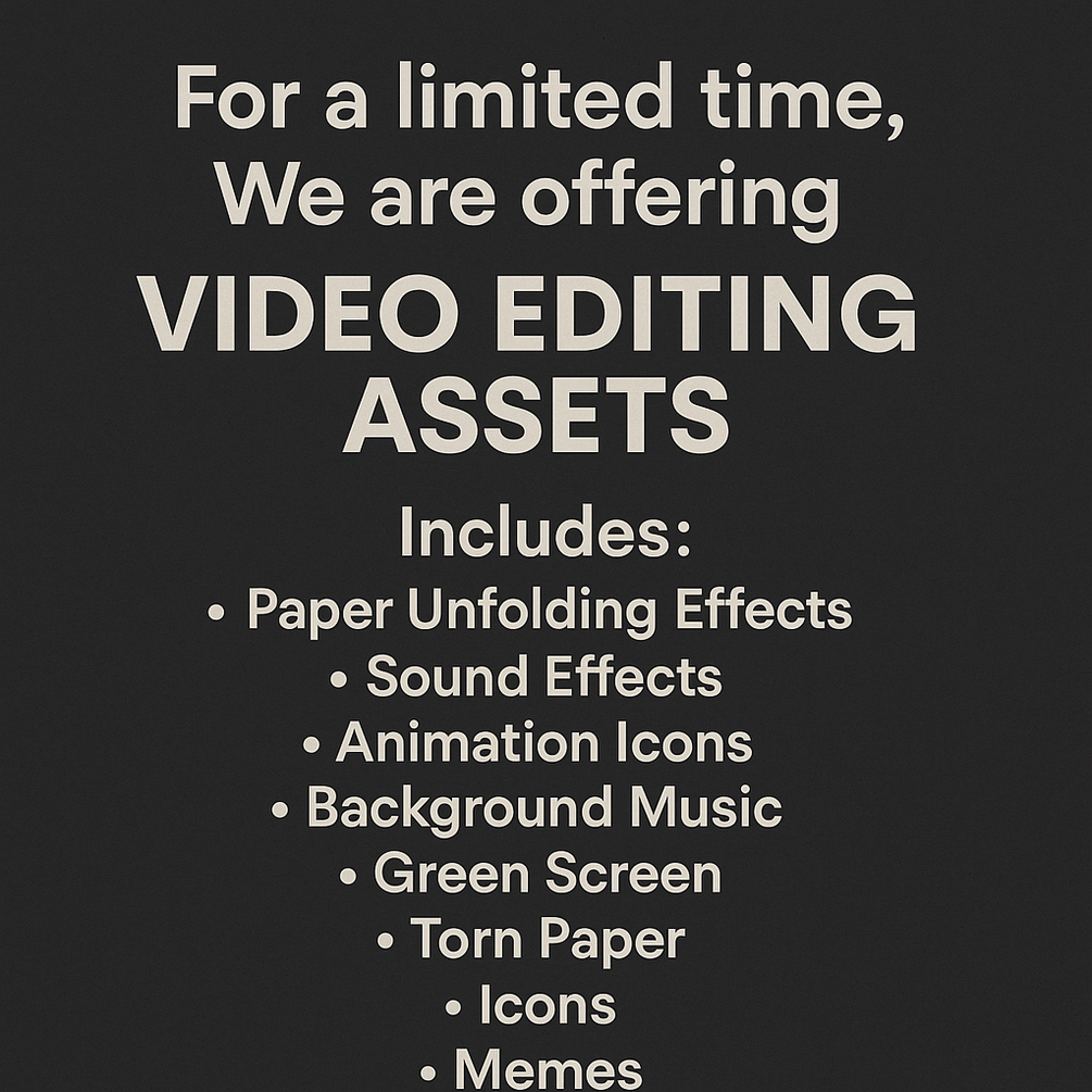 Video Editing Assets - Fast Your Editing Now