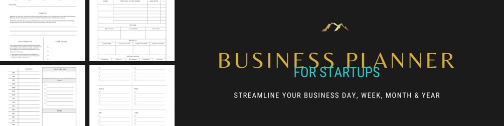 Startup Business Planner Printable Template - Small Business Guide ...