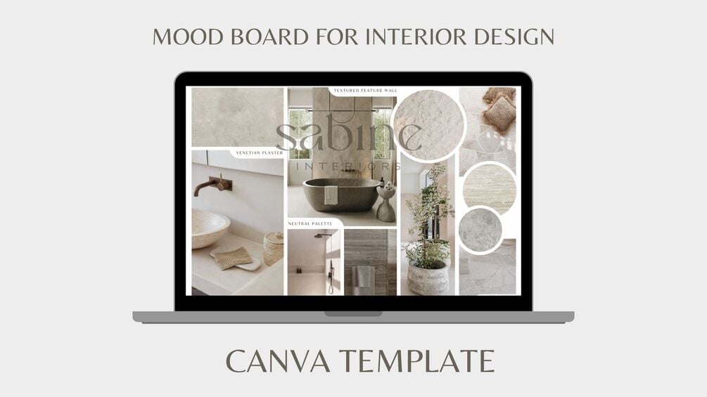 Mood Board Canva Template For Interior Design - A3