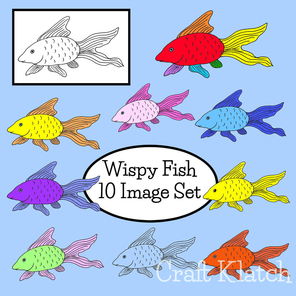 Wispy Fish ~ 10 Image Set