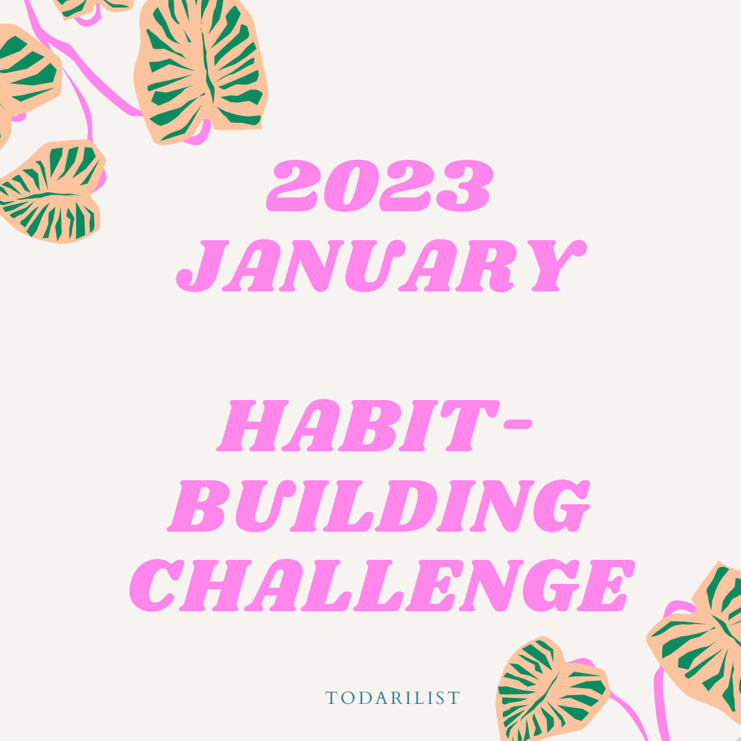 NEW 2023 January Habit Challenge - To-Dari List