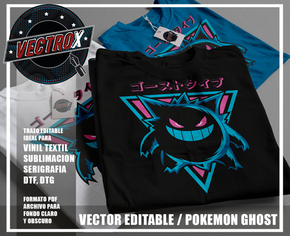 Vector Editable - Pokemon Ghost