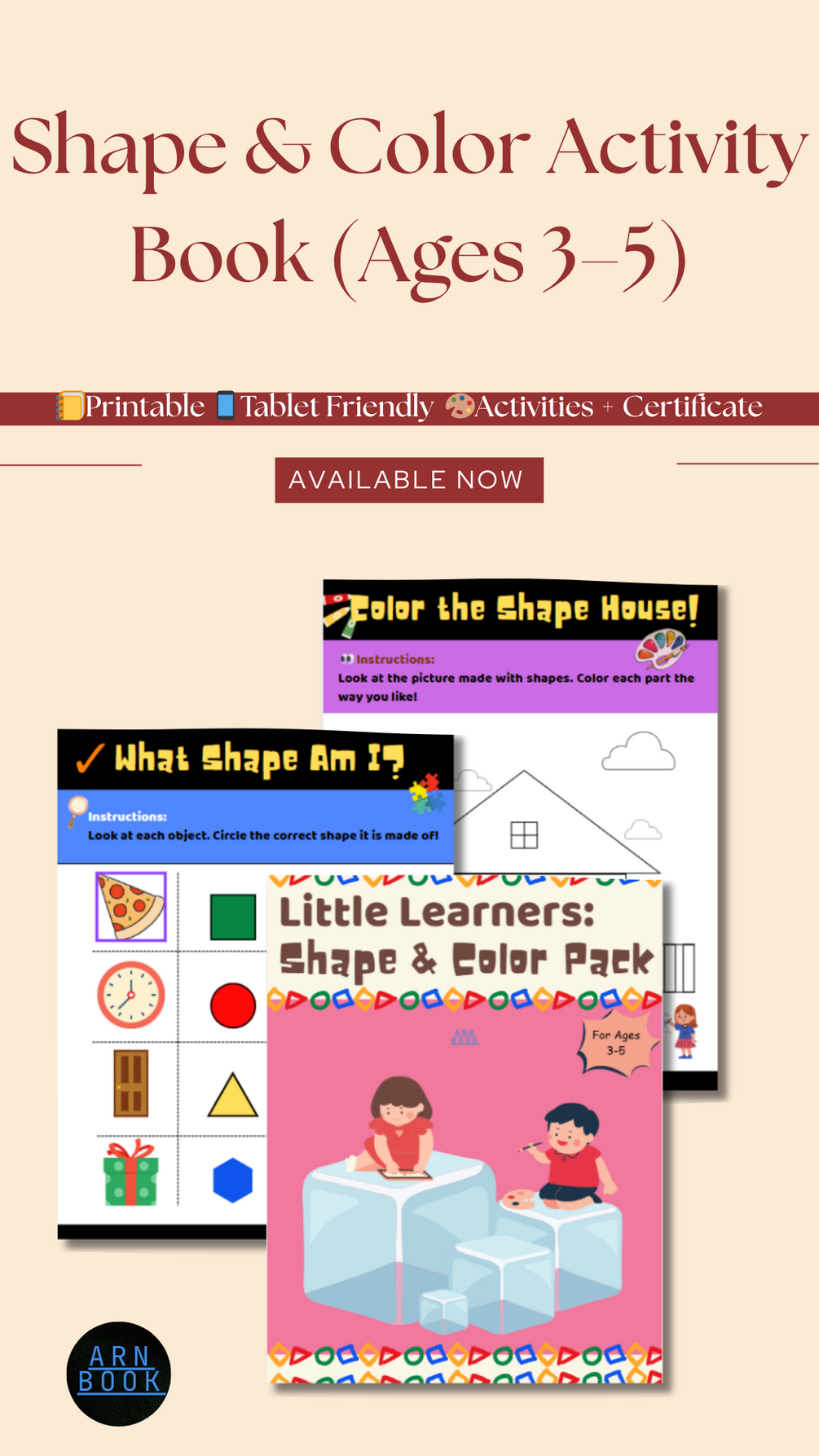 Shape & Color Activity Book (Ages 3–5)