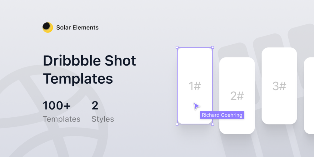Dribbble Shot Templates by Solar Elements