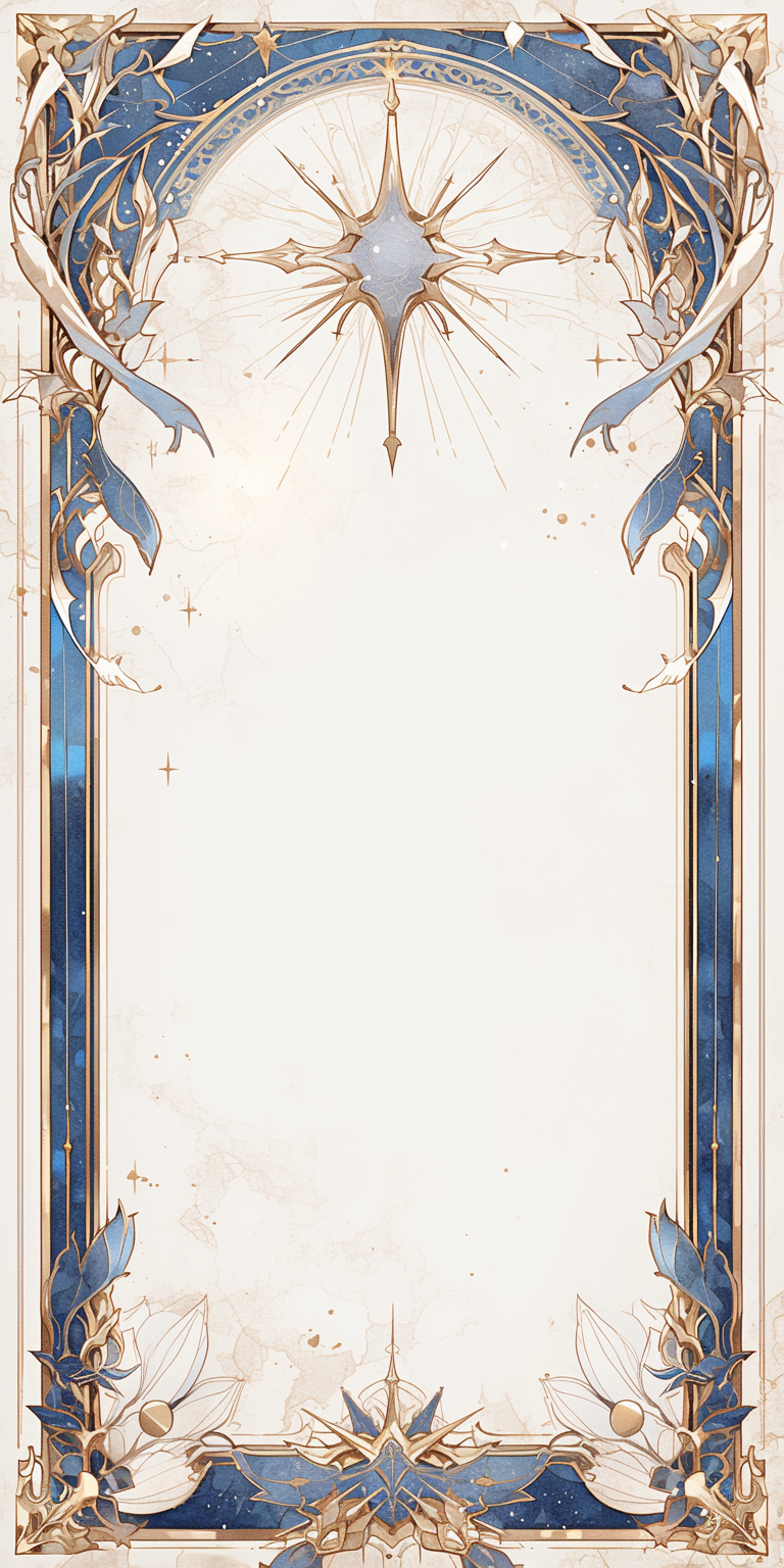 light and dark fantasy tarot frame and border design illustration ...