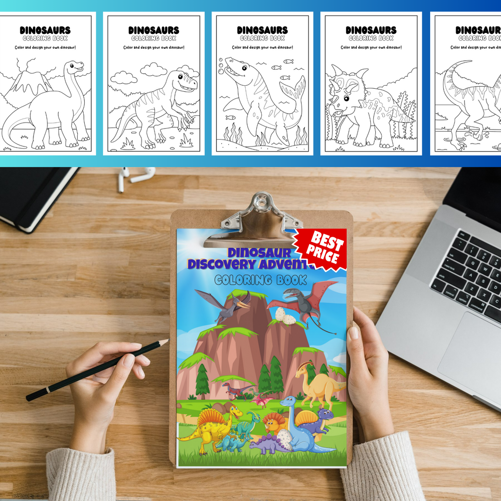 Coloring Book: Dinosaur Discovery Adventure