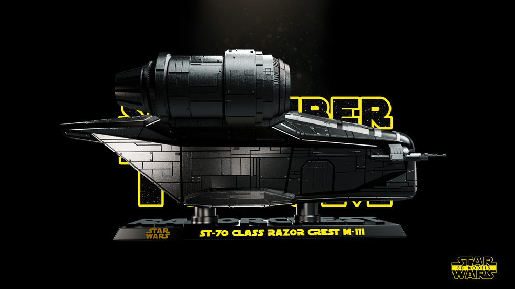 Razor Crest Ship - Star Wars 3D Models - Tested and Ready for 3D printing