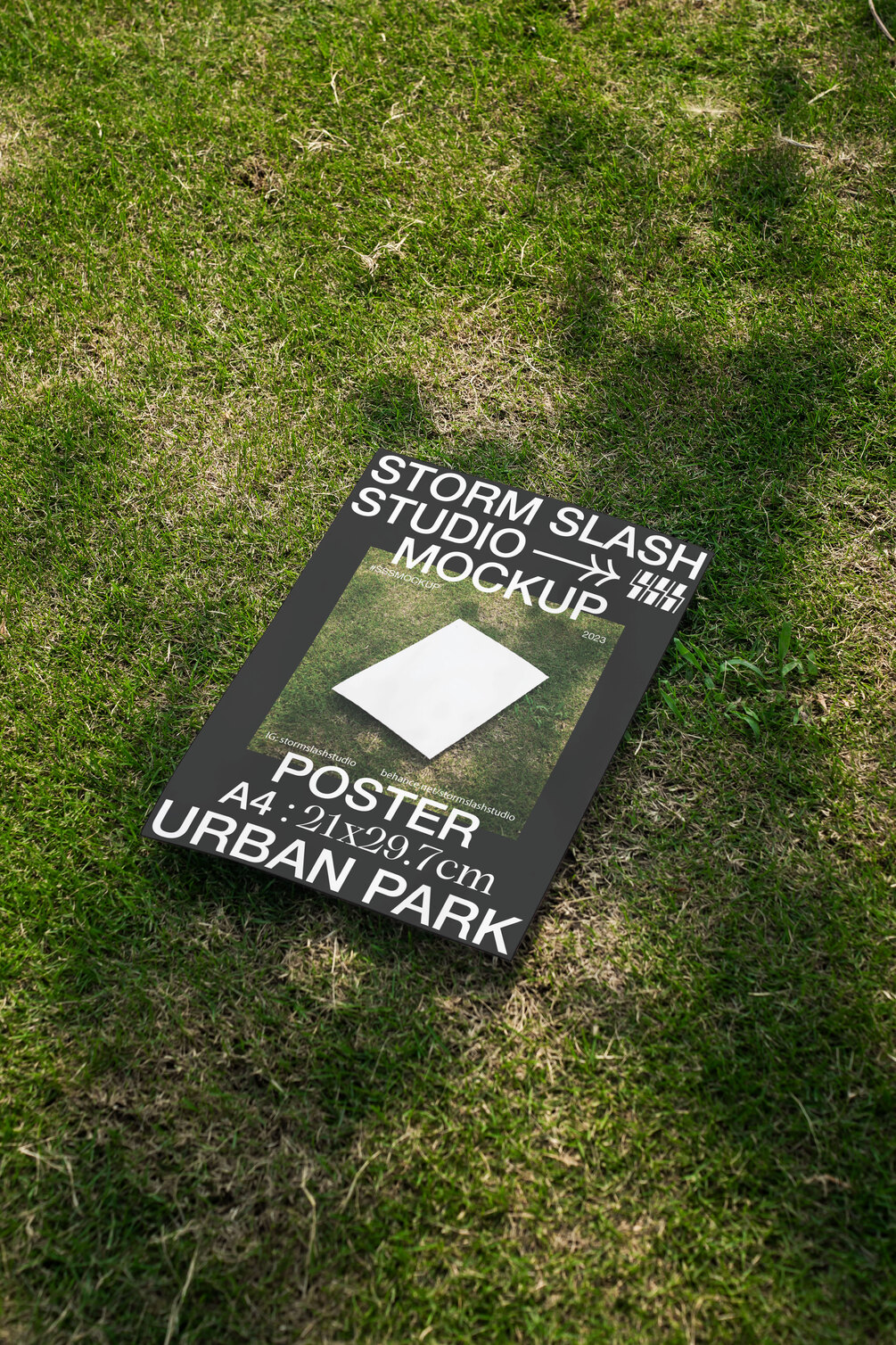 FREE - OUTDOOR POSTER MOCKUP - by Storm Slash Studio