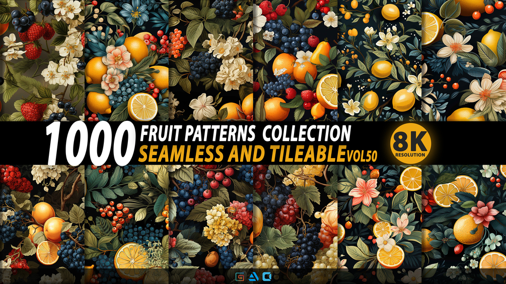 +1000 Fruit pattern | Vol50 | 8K Res